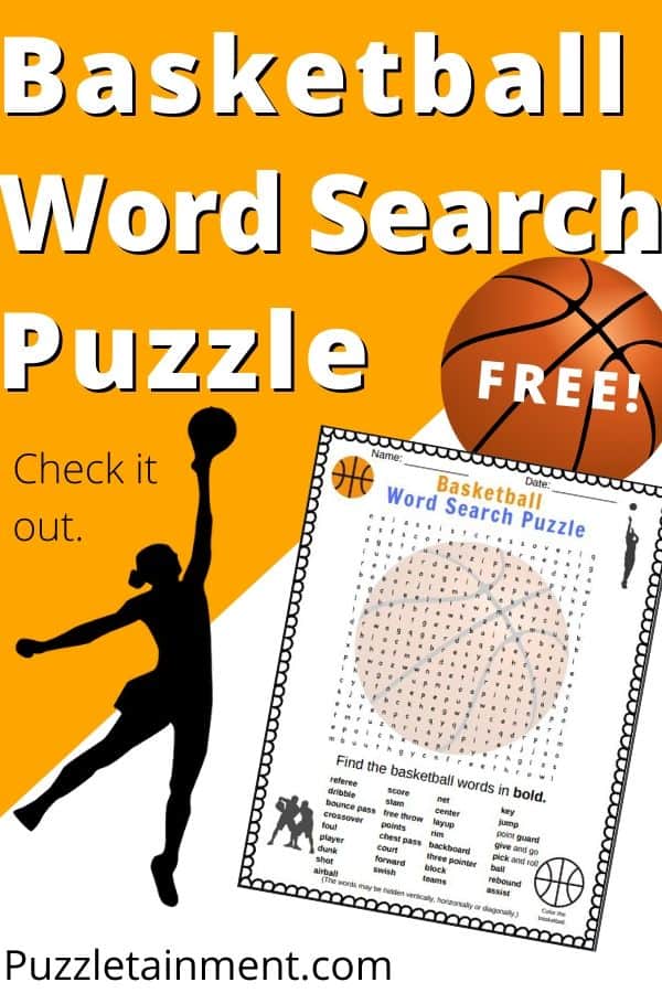 Basketball Word Search Puzzle Free Printable Basketball