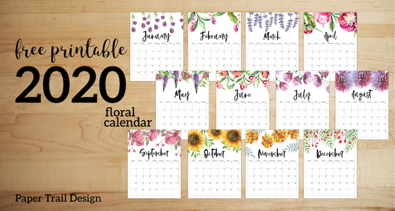 Printable Daily Planner And Calendar 2020 In Floral D