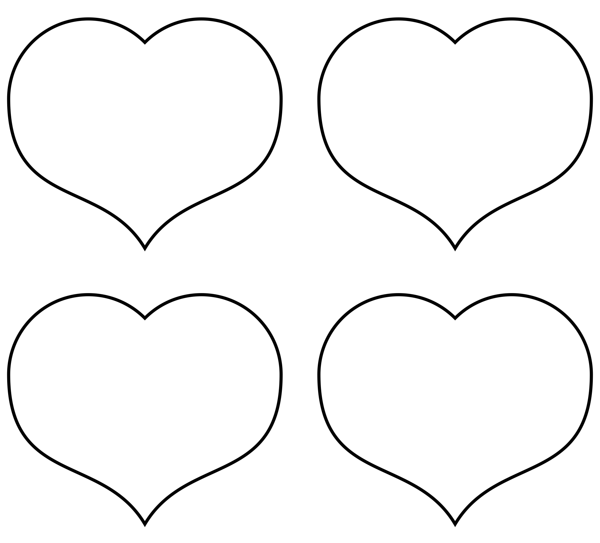 Large Heart Template Printable