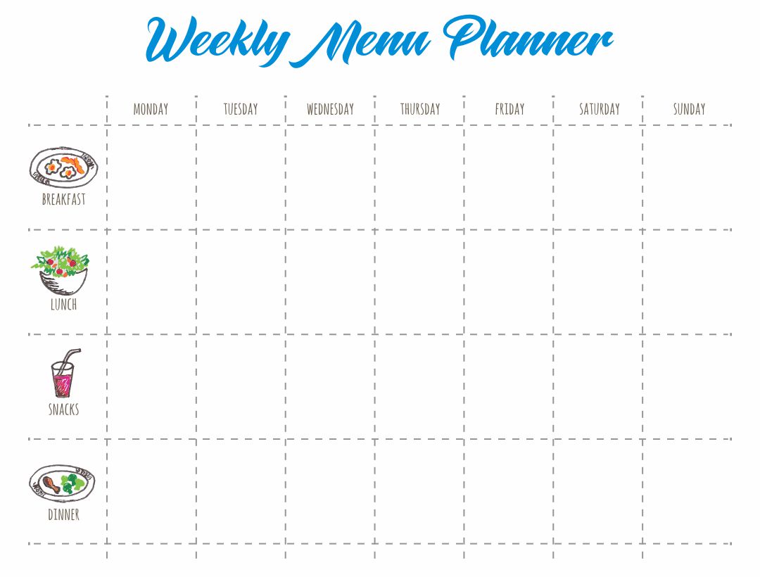 7 Best Blank Meal Planner Sheet Printable Printableec