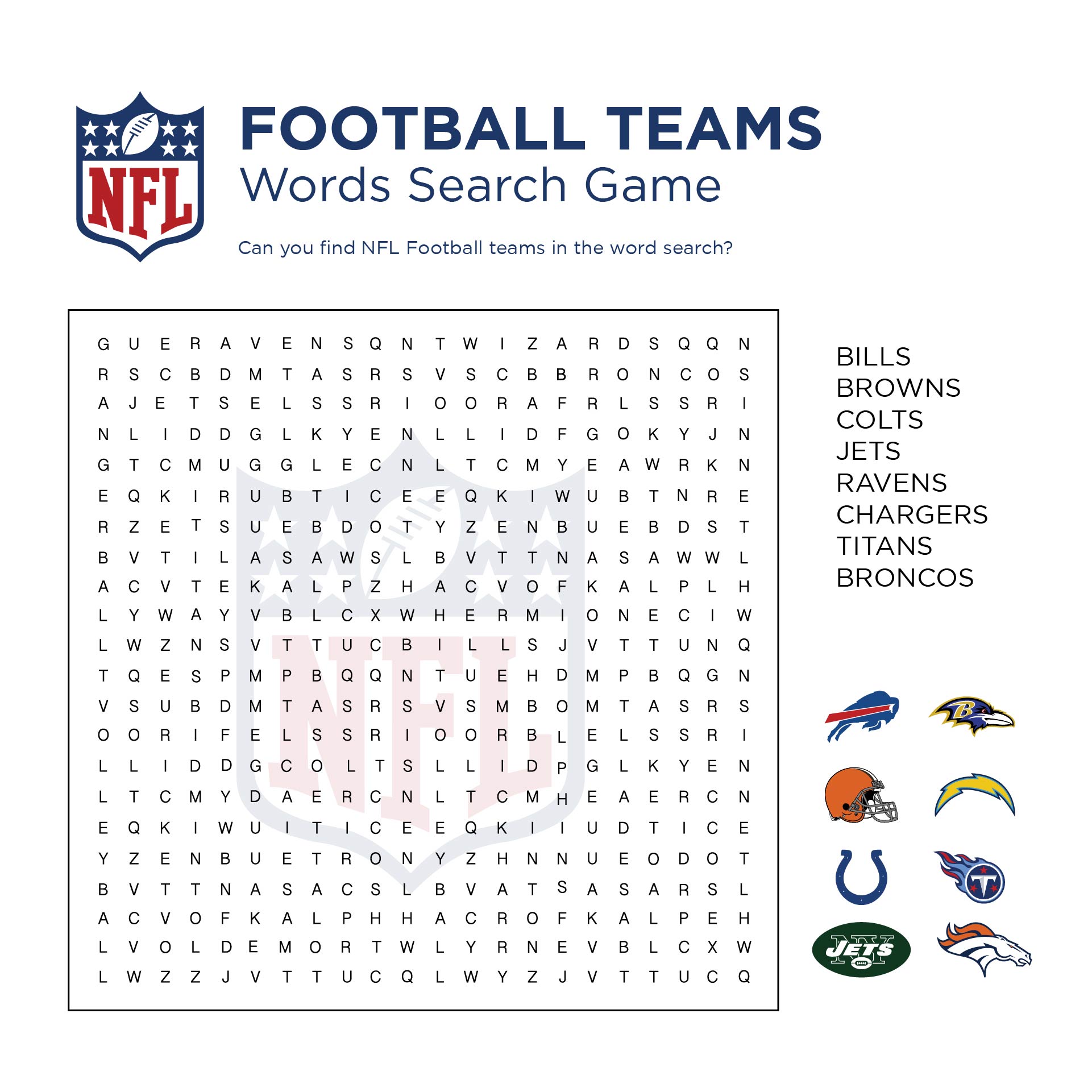 Nfl Team Logos Printable Printable Word Searches Hot Sex Picture