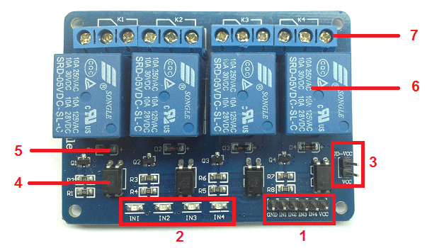 Módulo De 4 Relés Para Arduino Profe Tolocka