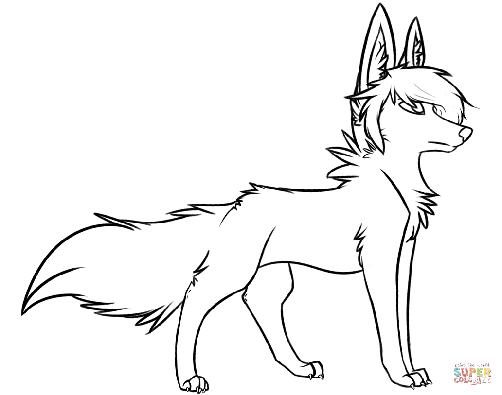 Anime Wolf Coloring Pages Coloring Pages To Download