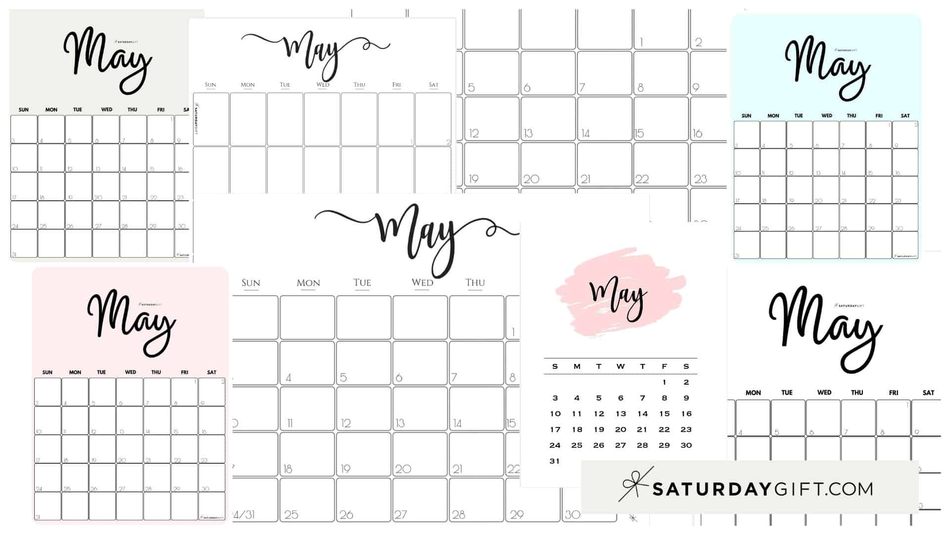 Cute 2021 Printable Blank Calendars