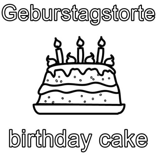 Happy Birthday Torte Zum Ausmalen Ausmalbild Geburtstagskuchen Mit