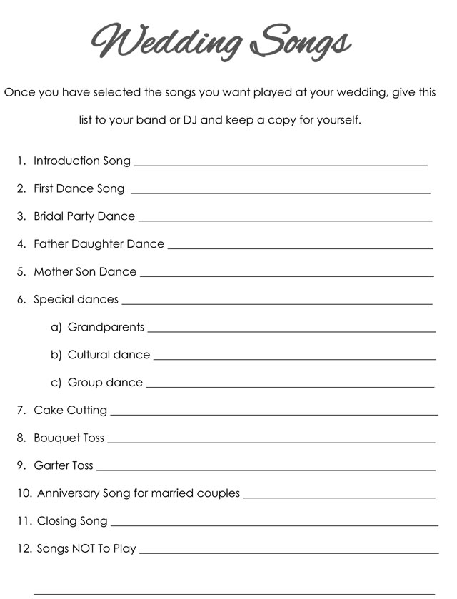 Printable Wedding Checklist The Knot