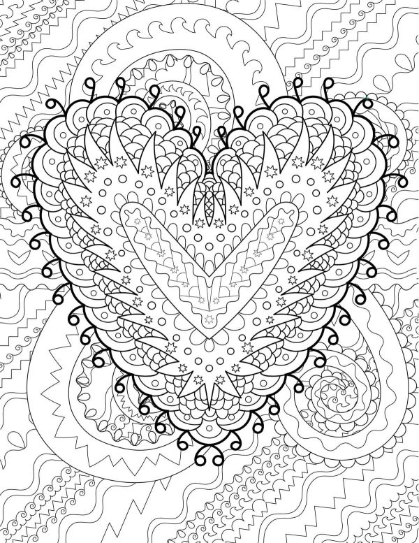 Printable Adult Valentine Coloring Pages