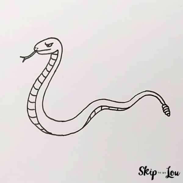 How To Draw A Snake With Easy Steps Skip To My Lou