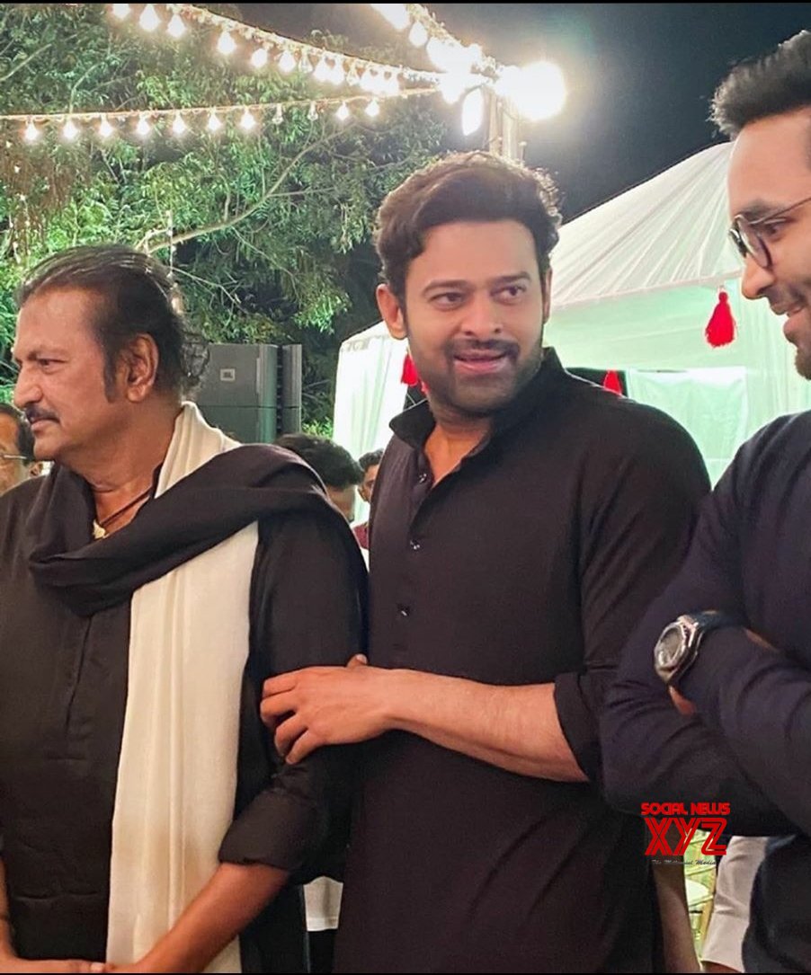 Prabhas Latest Stills With Mohan Babu And Vishnu Manchu At Krishnam