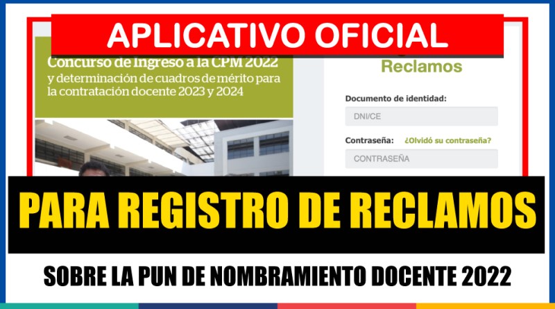 Aplicativo Oficial Para Regsitro De Reclamos Sobre La Pun De