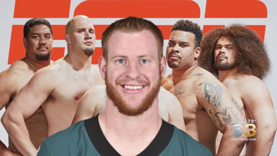 Carson Wentz Reacts To Seeing His O Line Naked In The Espn Body Issue