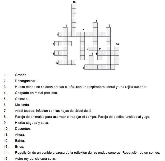 Crucigramas Para Imprimir Para Niños De Primaria 14 Juegos Para Ninos