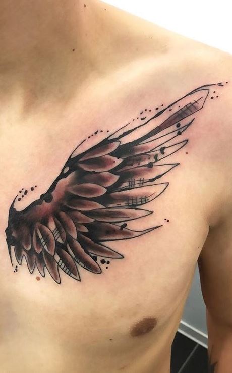 Chest Tattoos For Men Angel Wings And Clouds 20 Cool Angel Wing