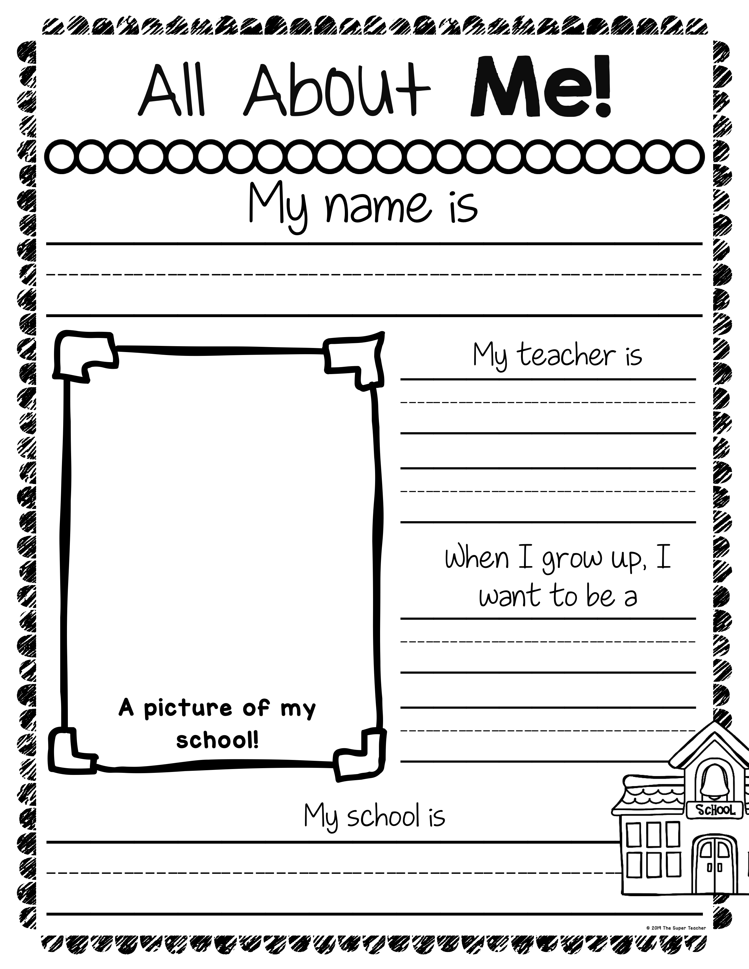 Worksheet All About Me