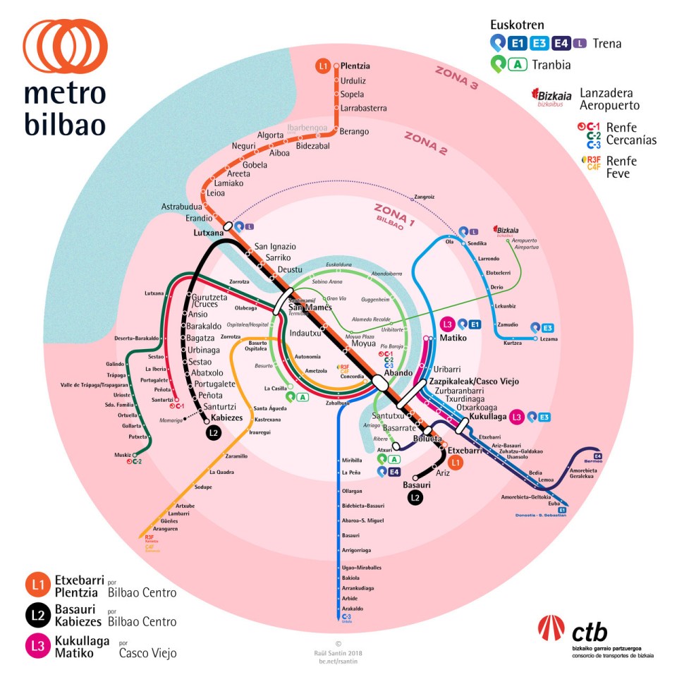 Transit Maps Submission Unofficial Map Metro Bilbao Spain By Raül