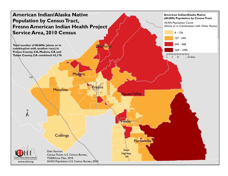 American Indianalaska Native Population By Census Tract Fresno