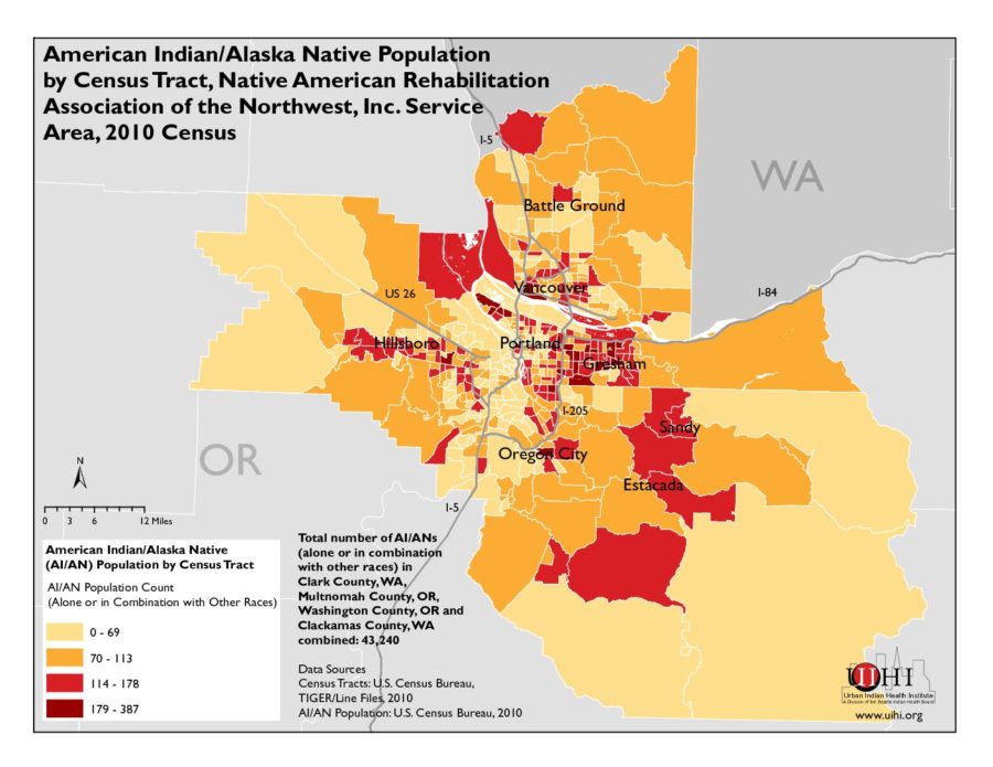 American Indianalaska Native Population By Census Tract Native