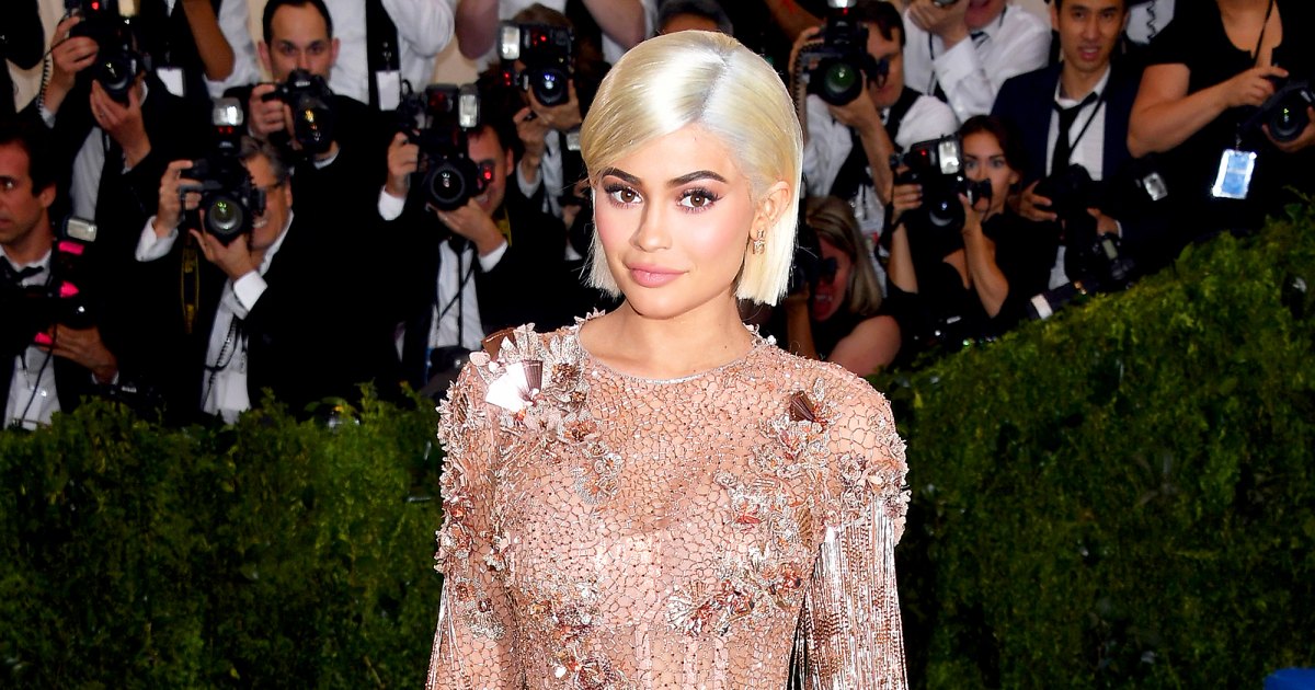 Kylie Jenner Steps Out In Sheer Fishnet Gown At Met Gala