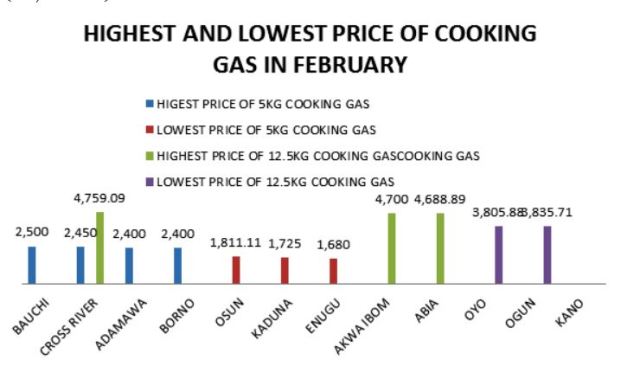 Price Of Cooking Gas Increased In February Nbs Vanguard News