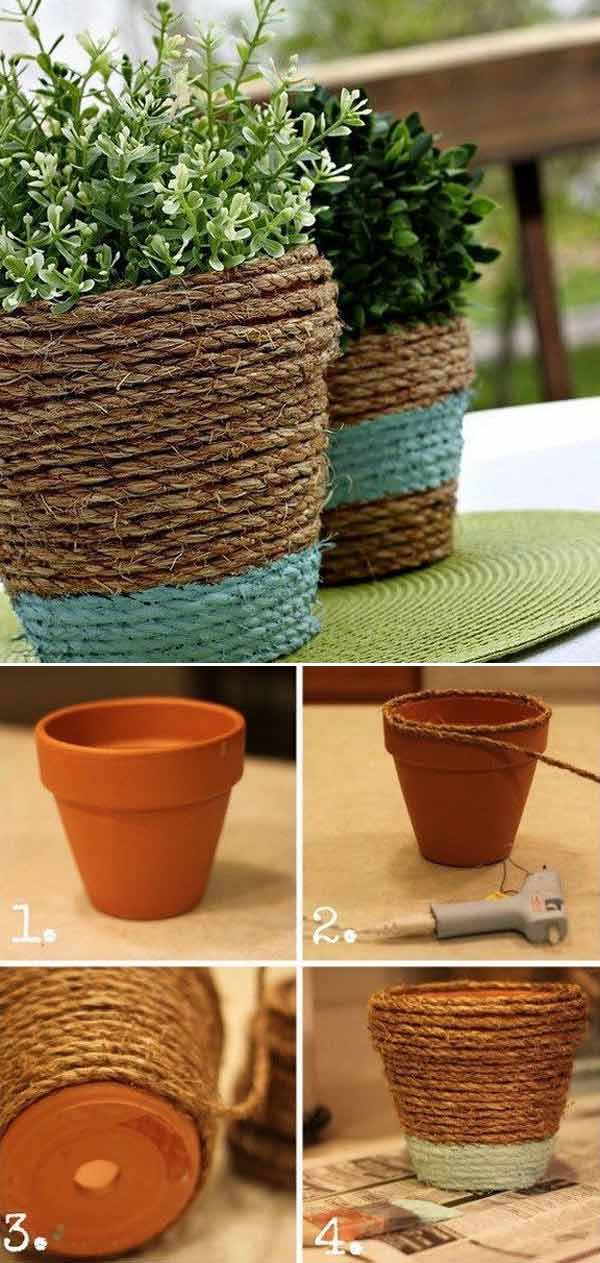 How To Decorate Flower Pots At Home Home Decorating Ideas