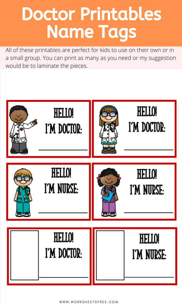 Doctor Name Tag Printable Printable Word Searches