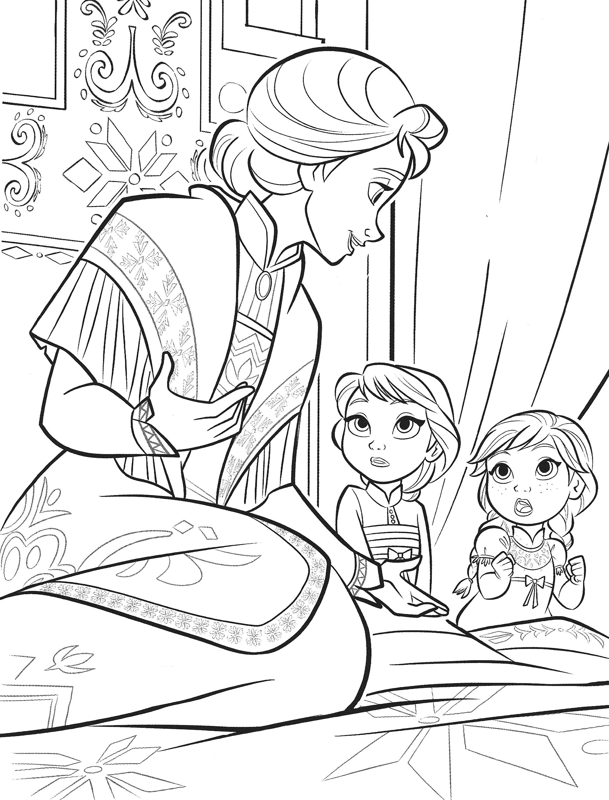 Frozen 2 Anna And Elsa Coloring Pages Free Coloring Page