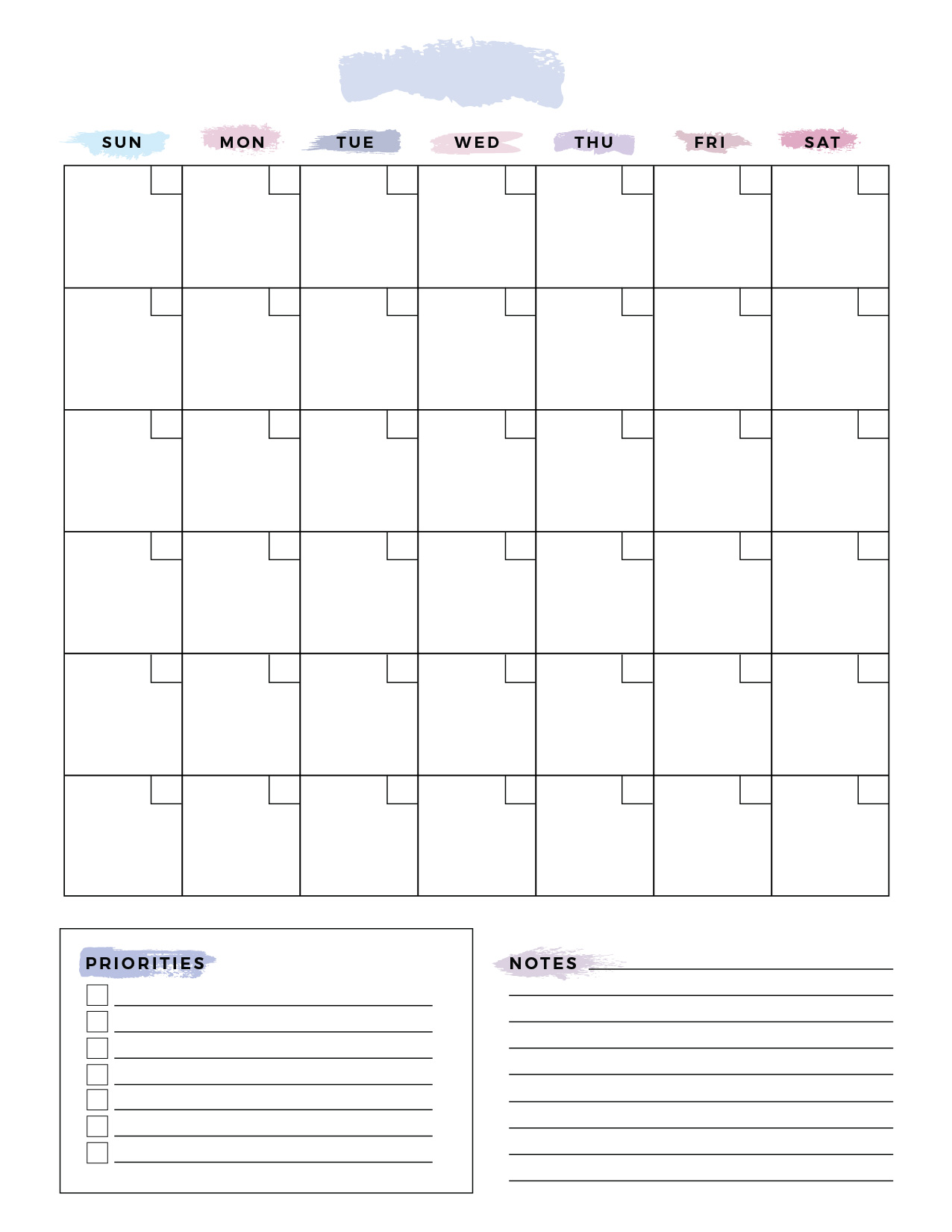 Printable Blank Calendar Template Free Hd Images Blan