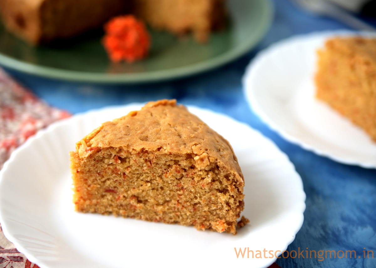 Eggless Carrot Cake Recipe Whats Cooking Mom