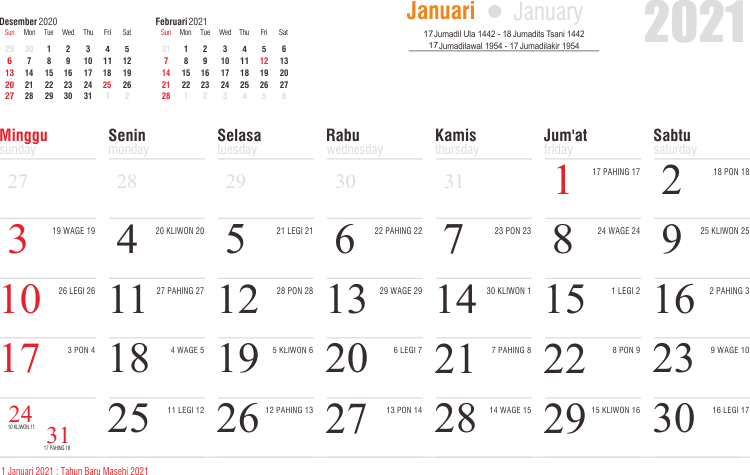 Downloar Kalender 2021 Tema Pondok Pesantren Psd Temp