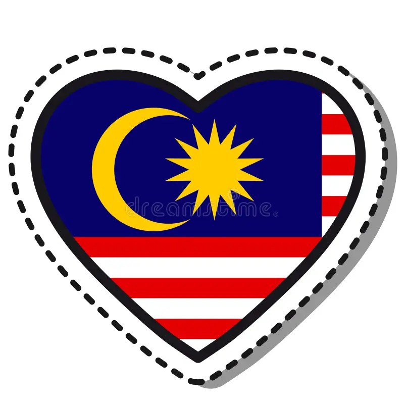 Animasi Lukisan Bendera Malaysia Berkibar Happy Independence Day