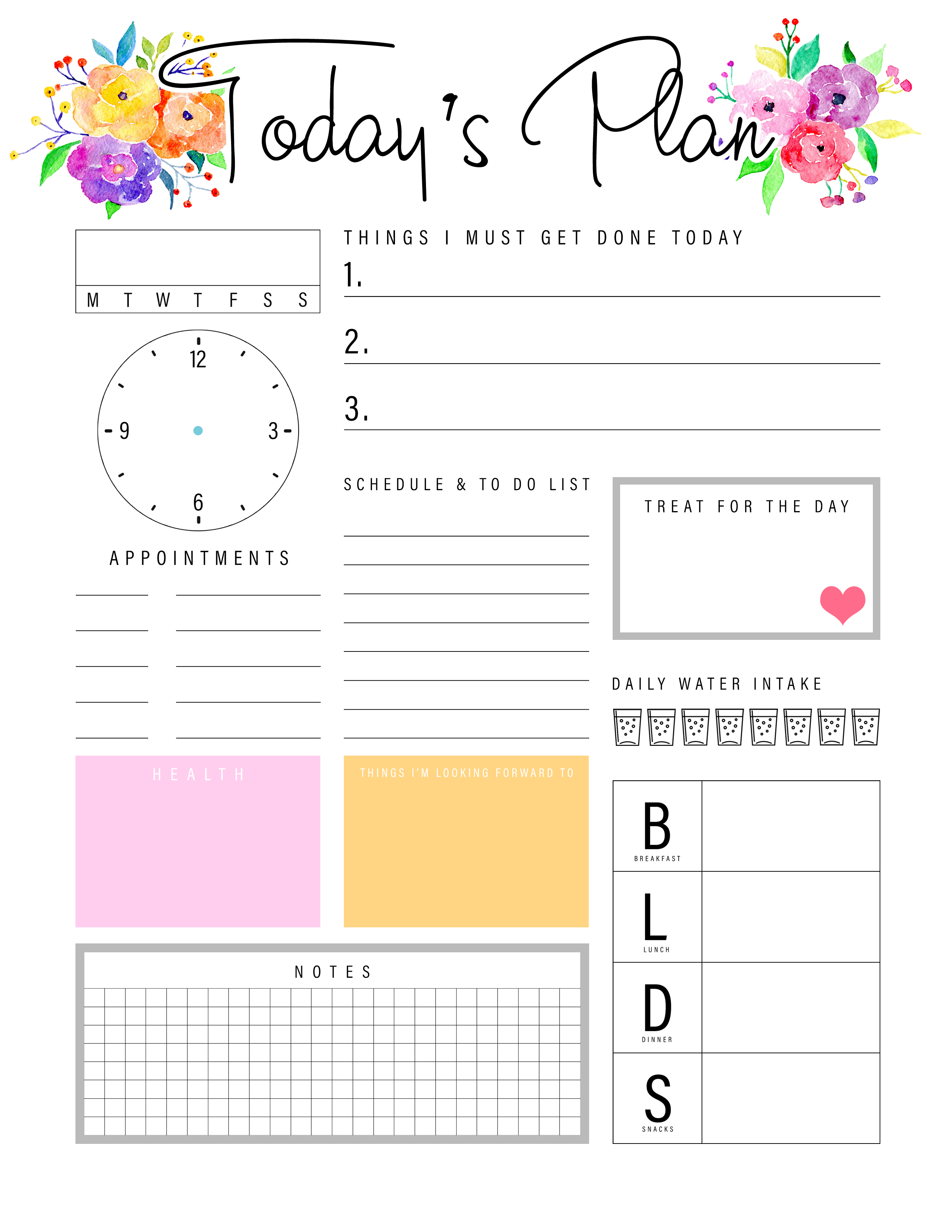 Free Daily Planner Printable Sarah Titus 47 Printable Daily Planner