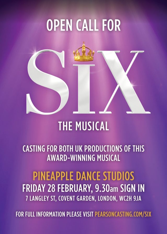 Open Casting Call Announced For West End And Uk Tour Productions Of Six