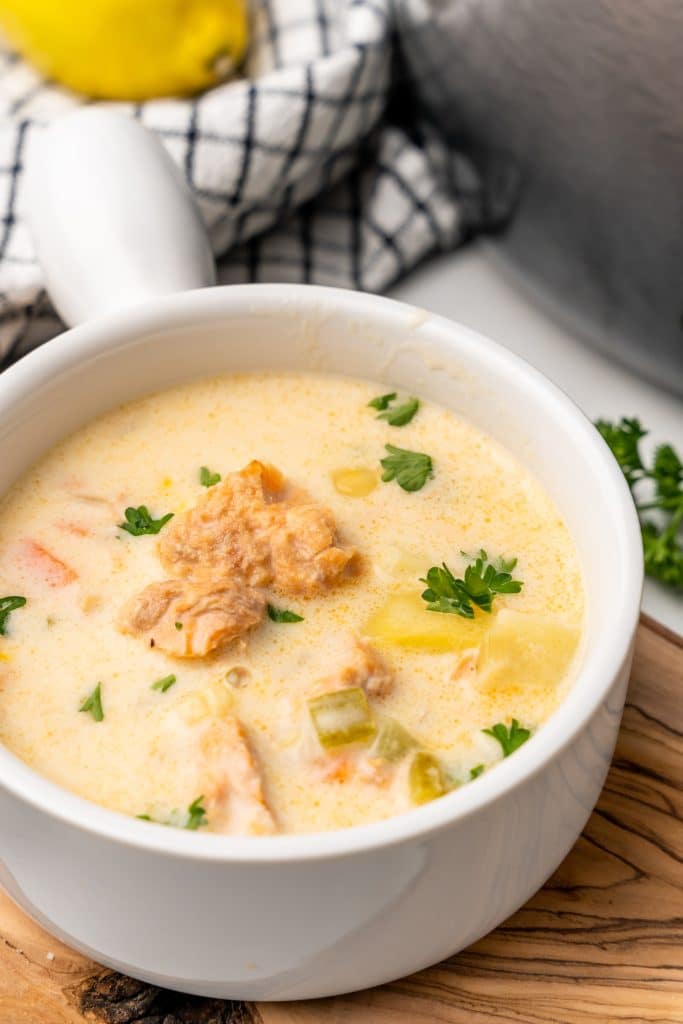 Salmon Chowder With Canned Salmon The Quicker Kitchen