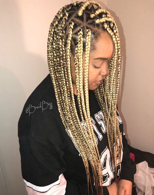 Blonde Jumbo Knotless Box Braids This Only Took Me 3 Hours From Start