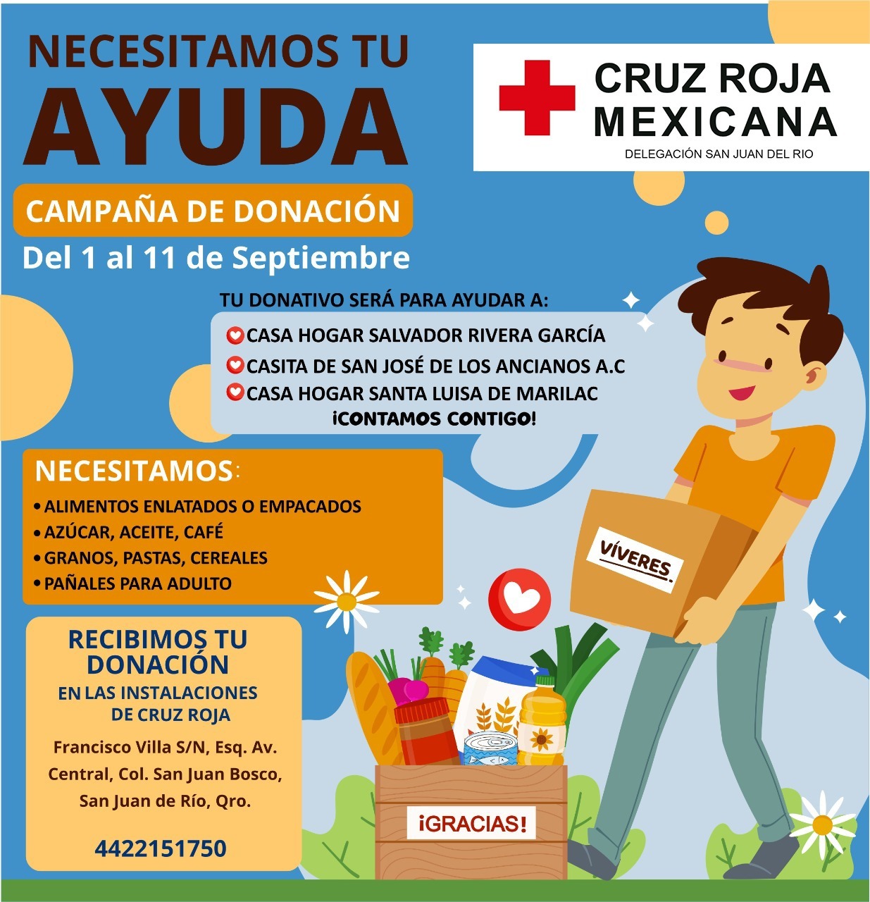 Cruz Roja San Juan Del Río Convoca A Donar Víveres Para Adultos Mayores