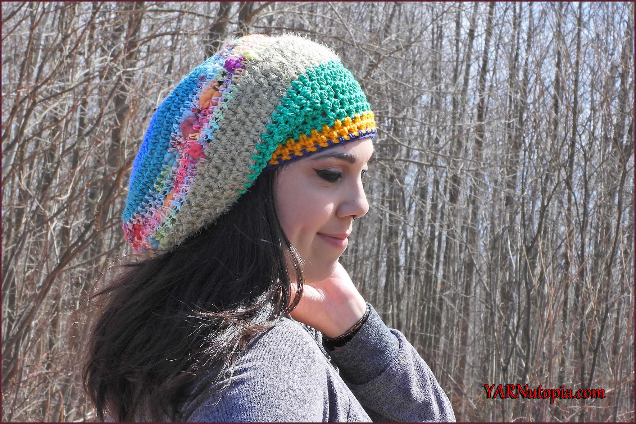 Crochet Tutorial Slouchy Hat Yarnutopia By Nadia Fuad Yarnutopia By