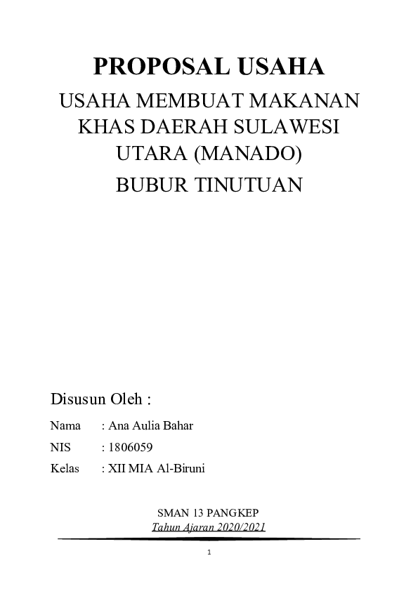 Contoh Perencanaan Usaha Makanan Homecare24