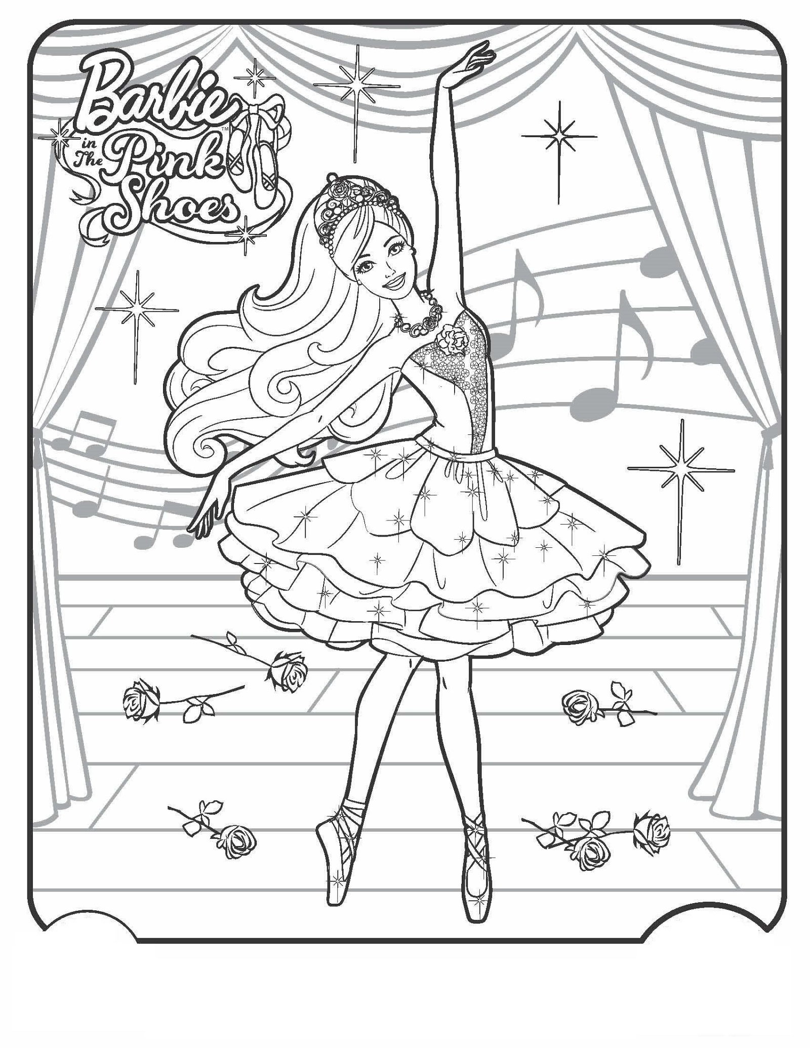 Printable Ballerina Coloring Pages