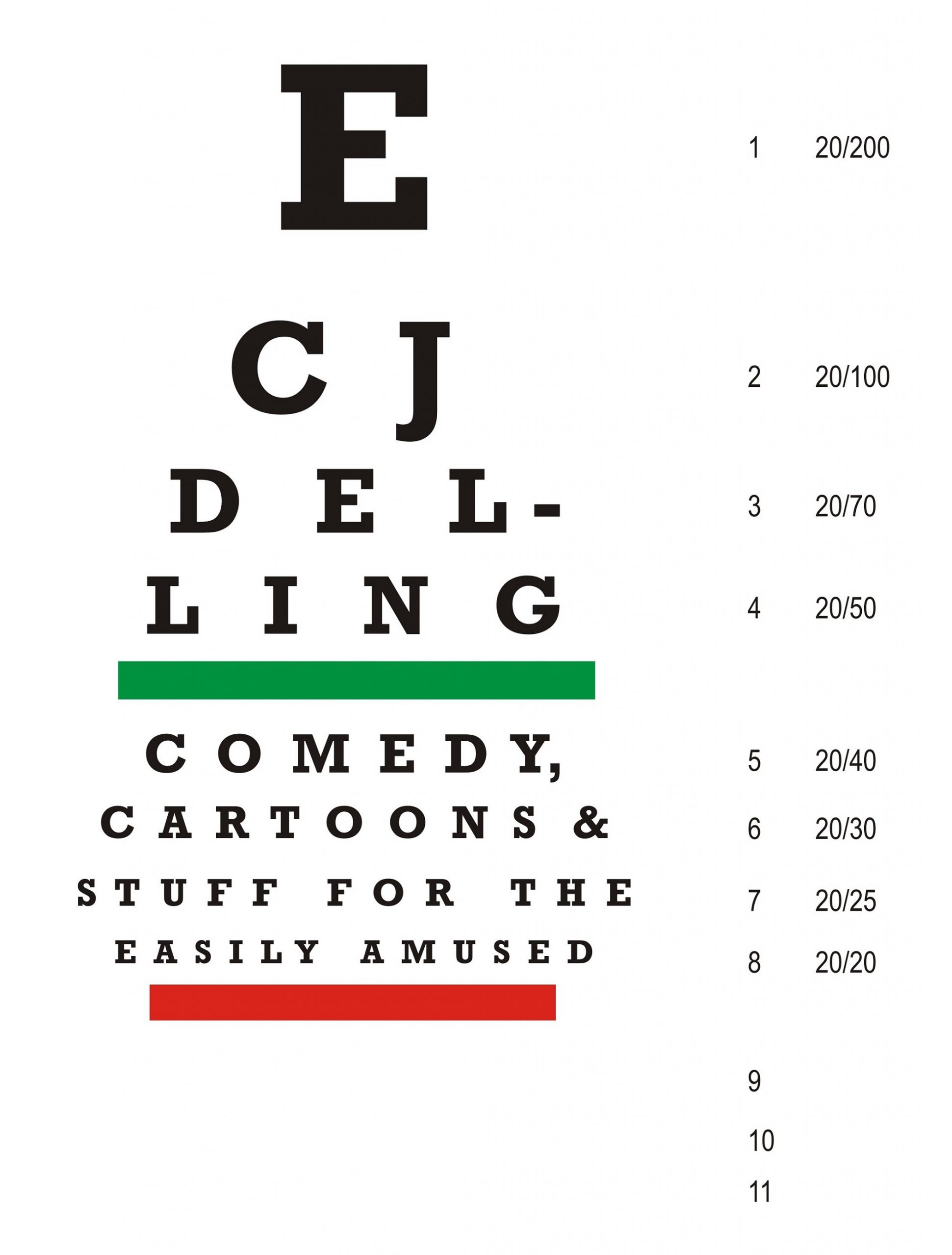 Free Printable Snellen Eye Chart