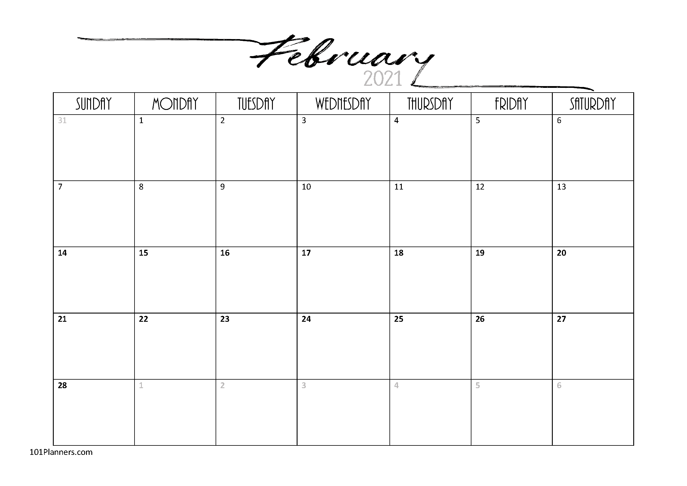Editable Free Printable 2021 Calendar Template Word Free Printable