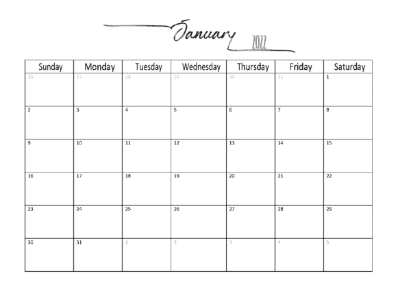 Free Printable January 2022 Calendars Wiki Calendar January 2022