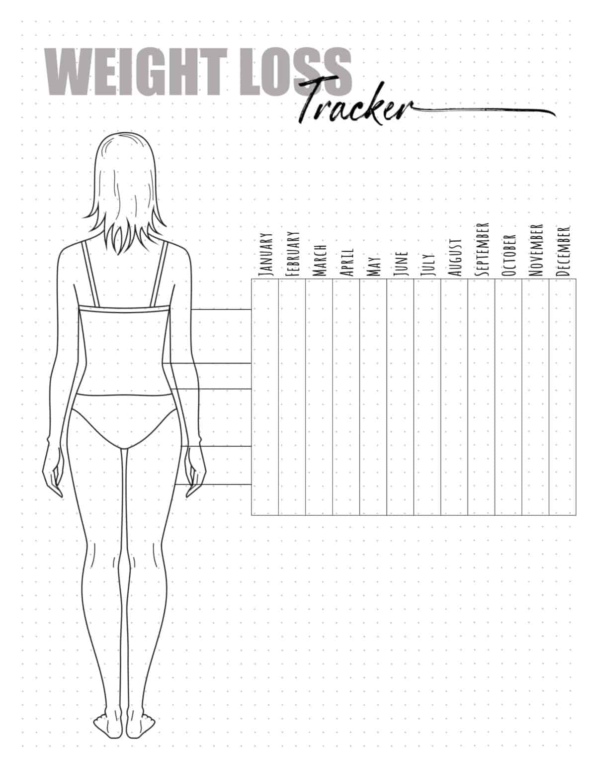 Free Weight Loss Tracker Printable Customize Before You Print