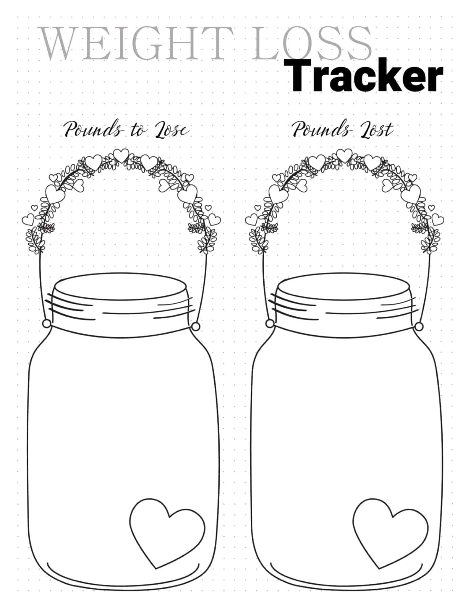 Free Weight Loss Tracker Printable Customize Before You Print