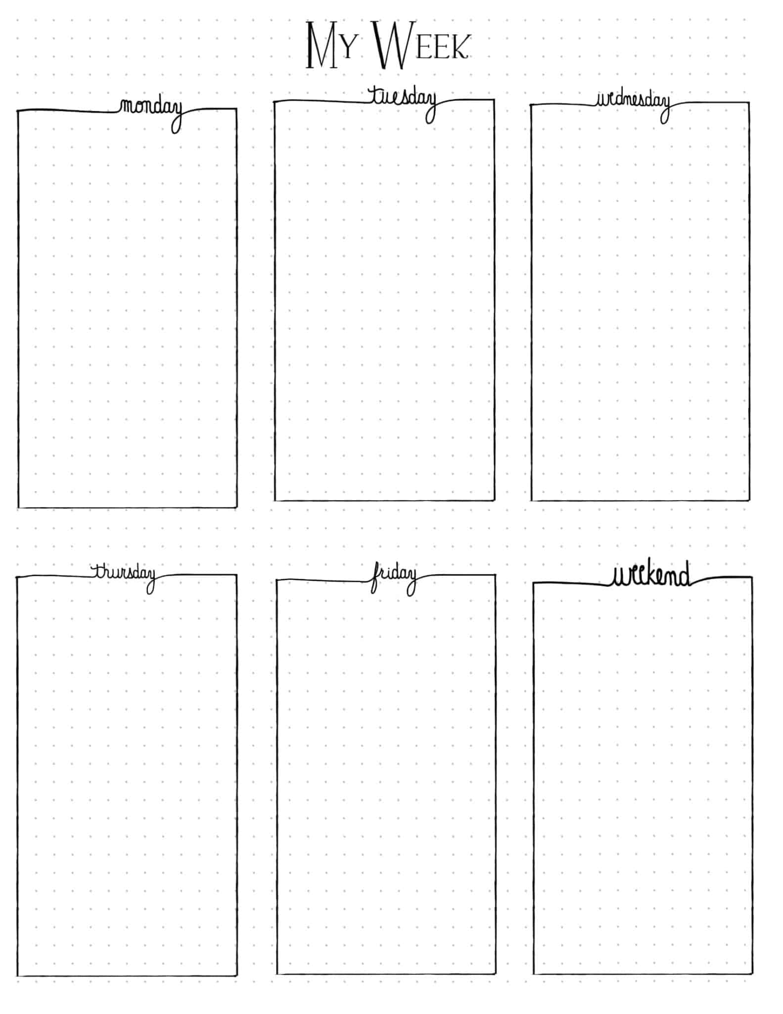 Bullet Journal Calendar Free Customizable Printable