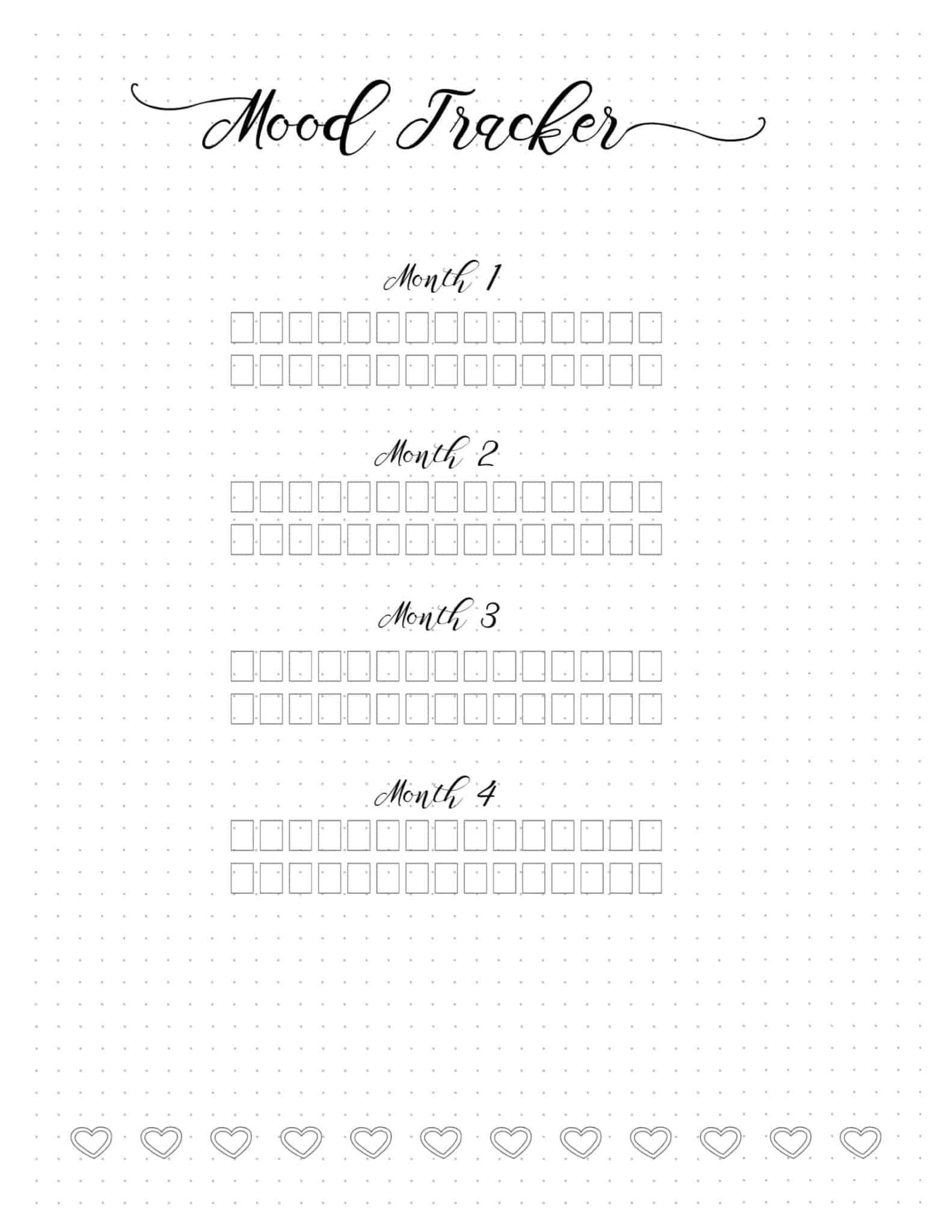 Free Printable Mood Tracker Bullet Journal 20 Templates