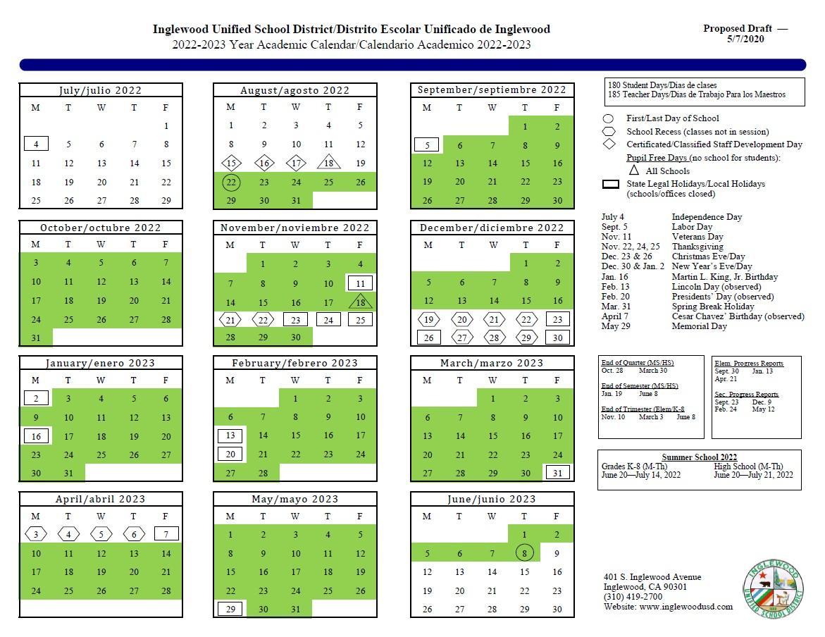 New Lausd Calendar 2023 24 Printable Word Searches