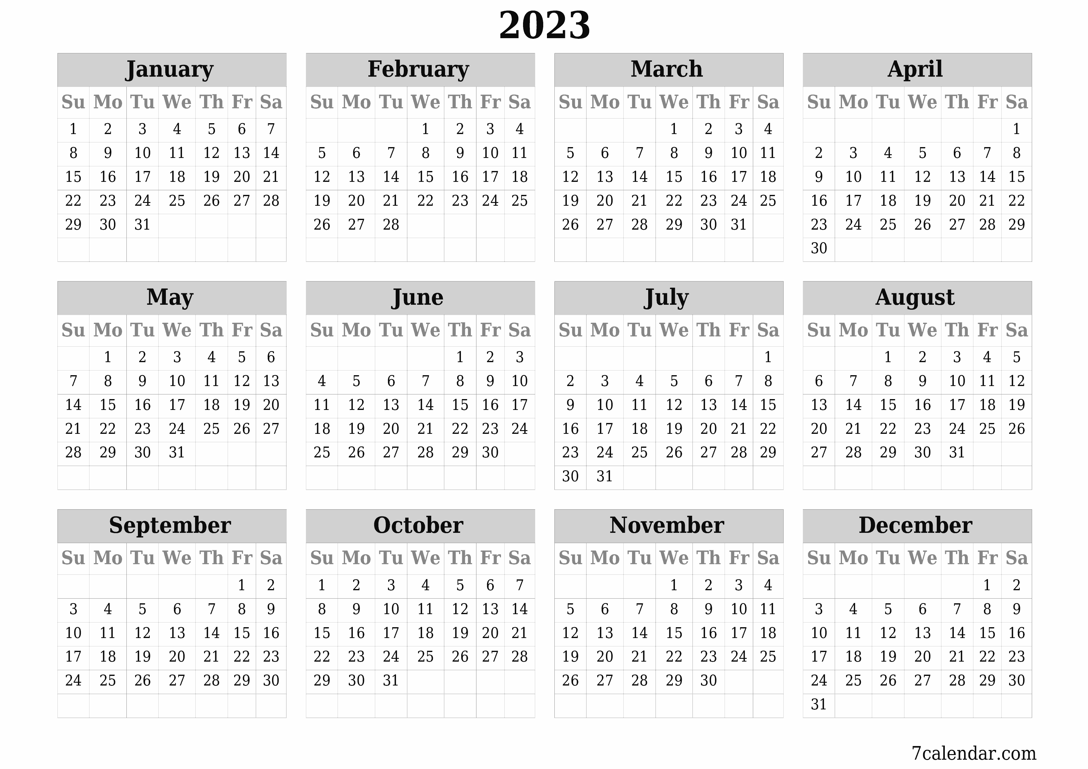 2023 Calendar Printable Aesthetic Mobila Bucatarie 20