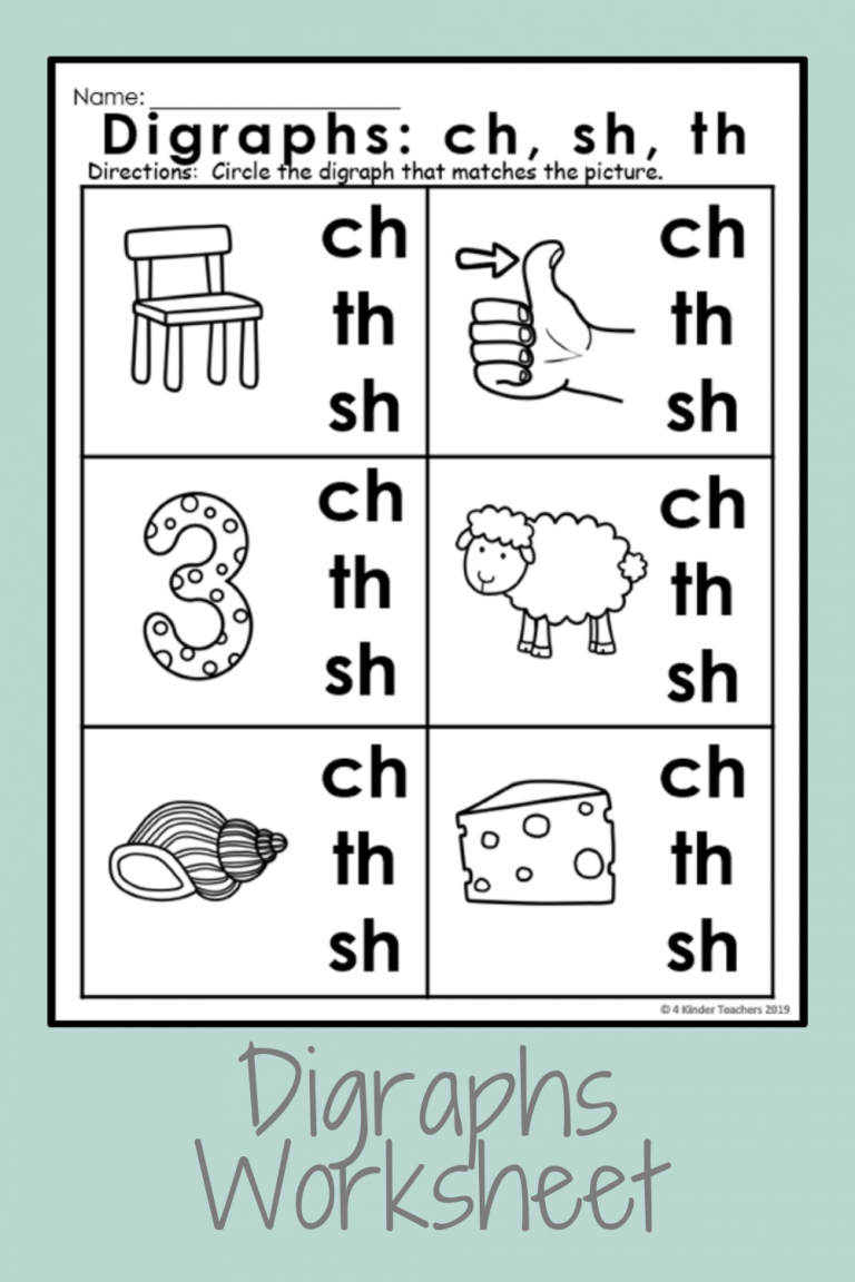 Th Digraph Worksheets Printable Word Searches