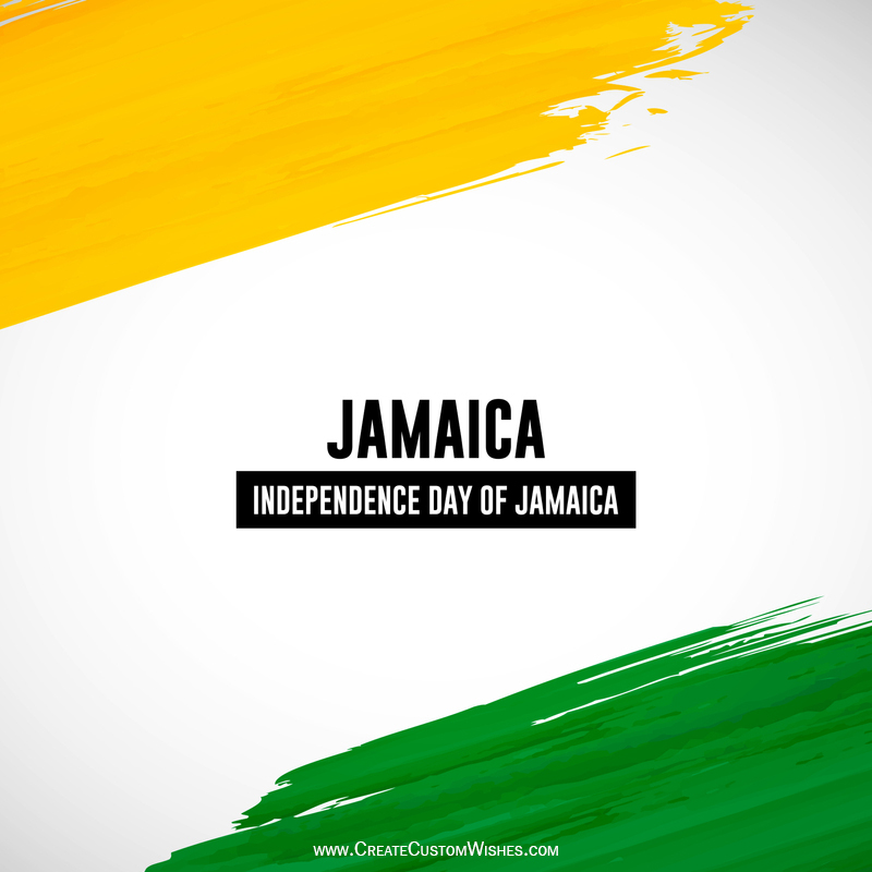 Create Jamaica Independence Day With Name Create Custom Wishes