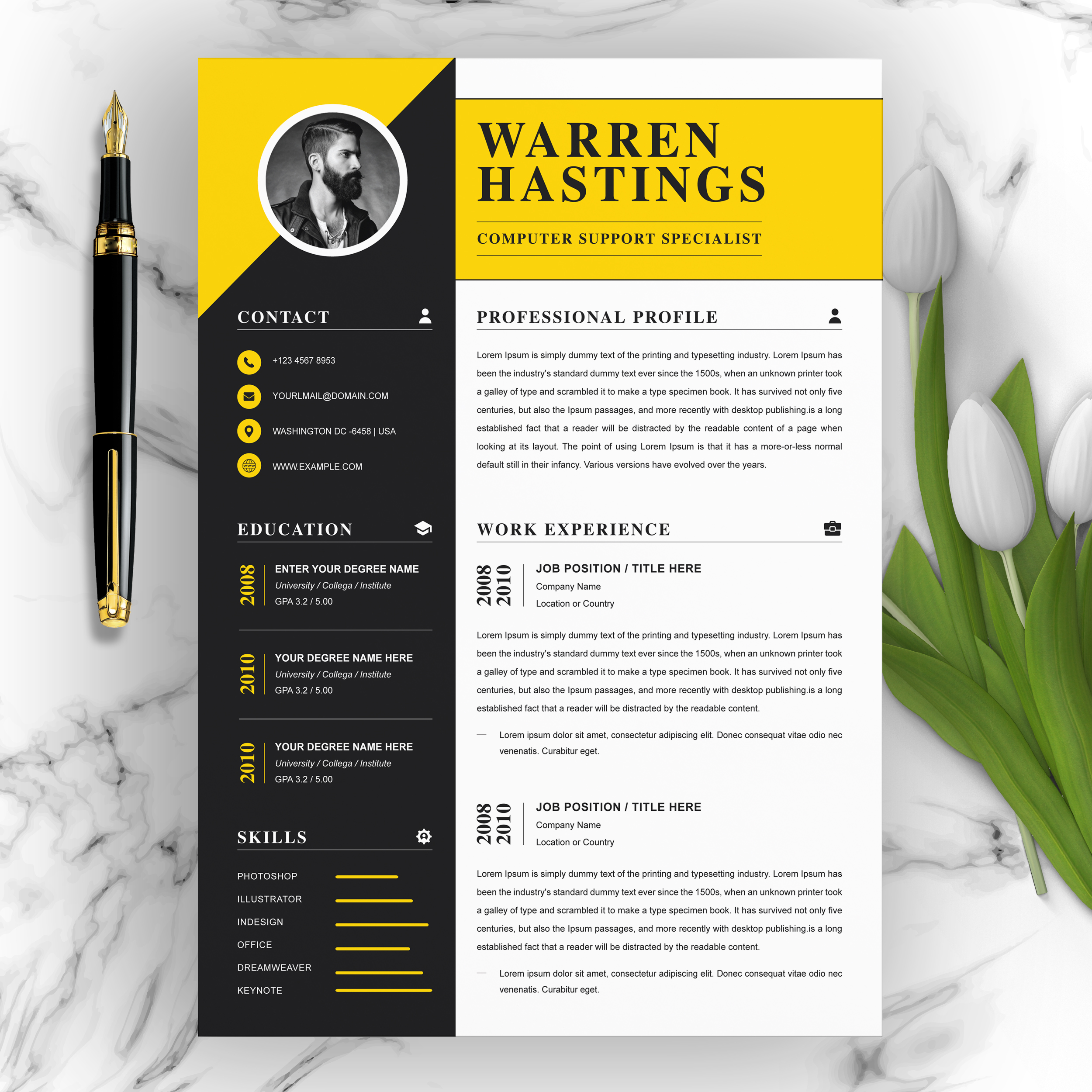 Format Resume Yang Menarik Creative Cv Template Free